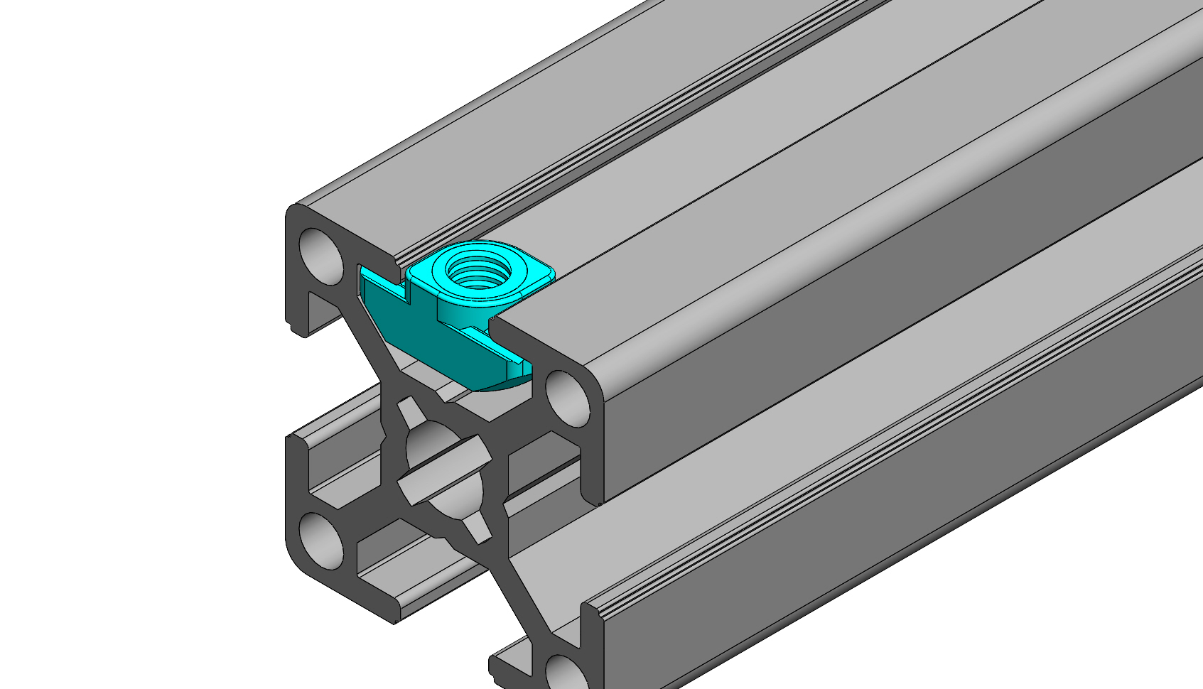 Porca T Martelo M5 para Perfil Alumínio Canal 8mm • Alumaker