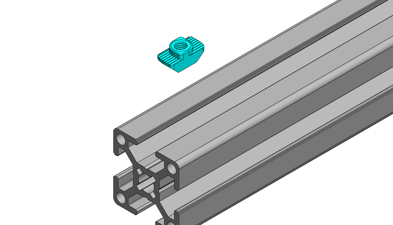 Porca T Martelo M5 para Perfil Alumínio Canal 8mm • Alumaker