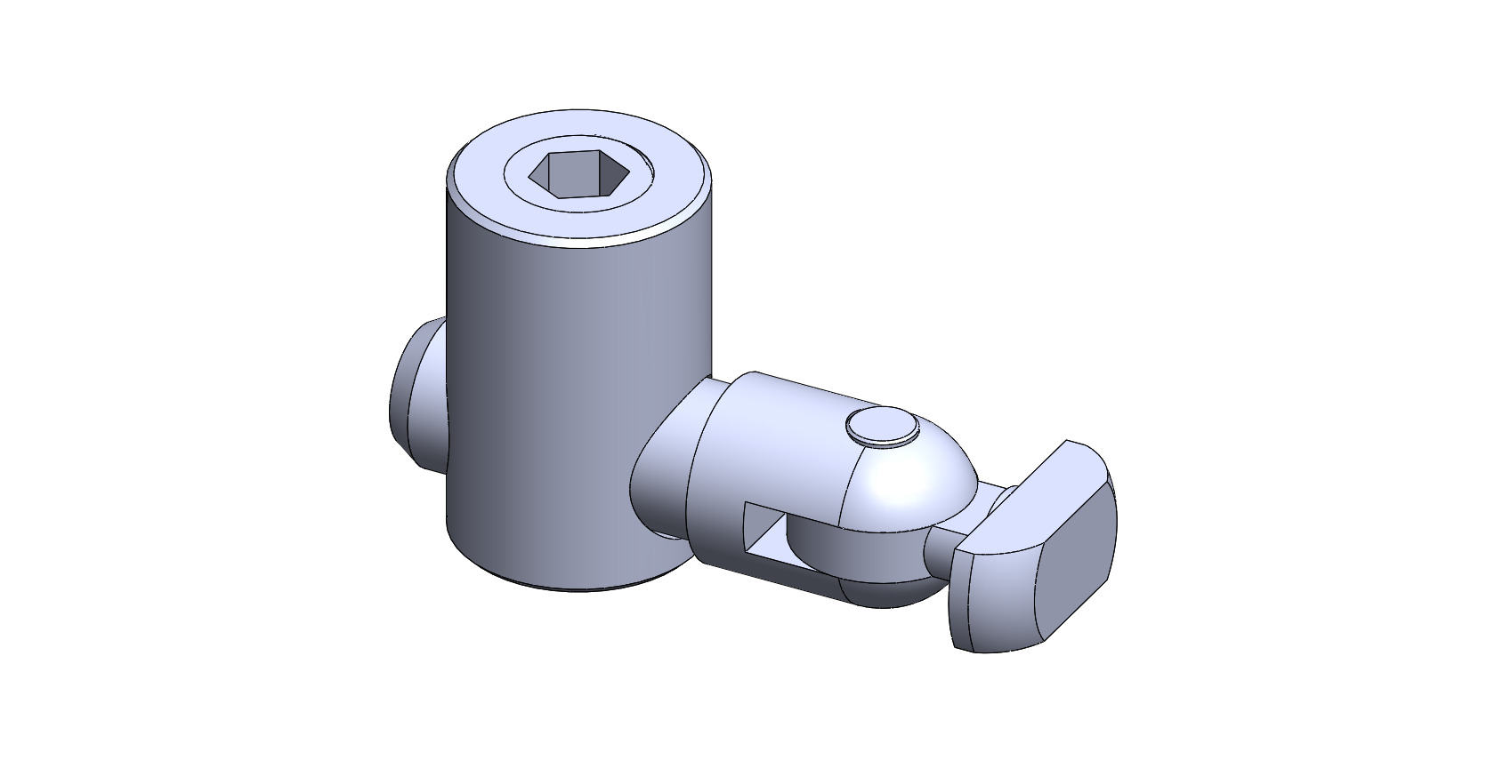Conector Angular Horizontal Para Perfil de Alumínio - Base 40 • Alumaker