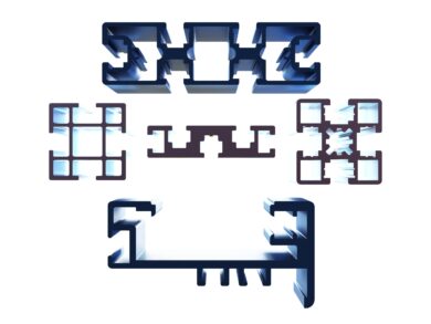 Conceito modular do perfil de alumínio na indústria